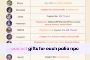 Palia Gift Guide: Easiest Gifts for Each NPC Character - gals that game